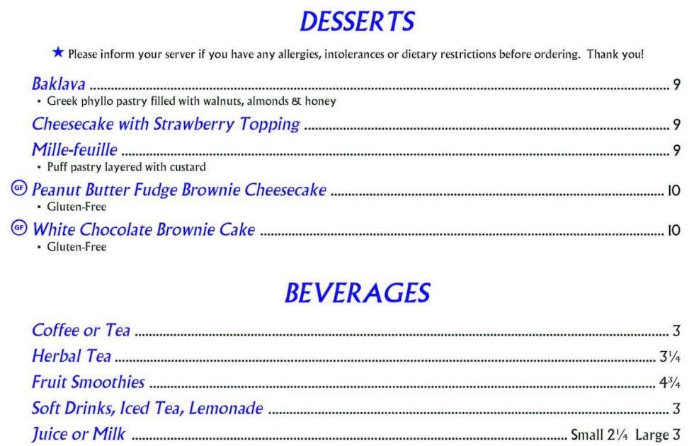 MENU | Taverna Rodos