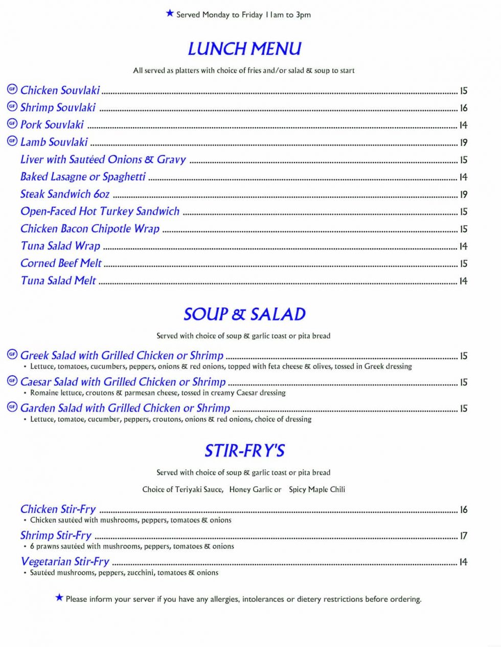 MENU | Taverna Rodos